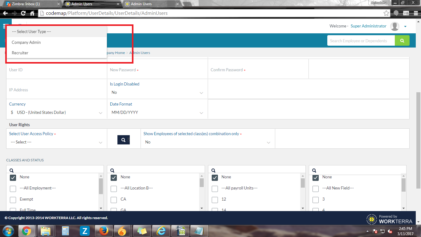 Nf 485 New Ui Admin Users Drop Down Menus Are Overlapping On To